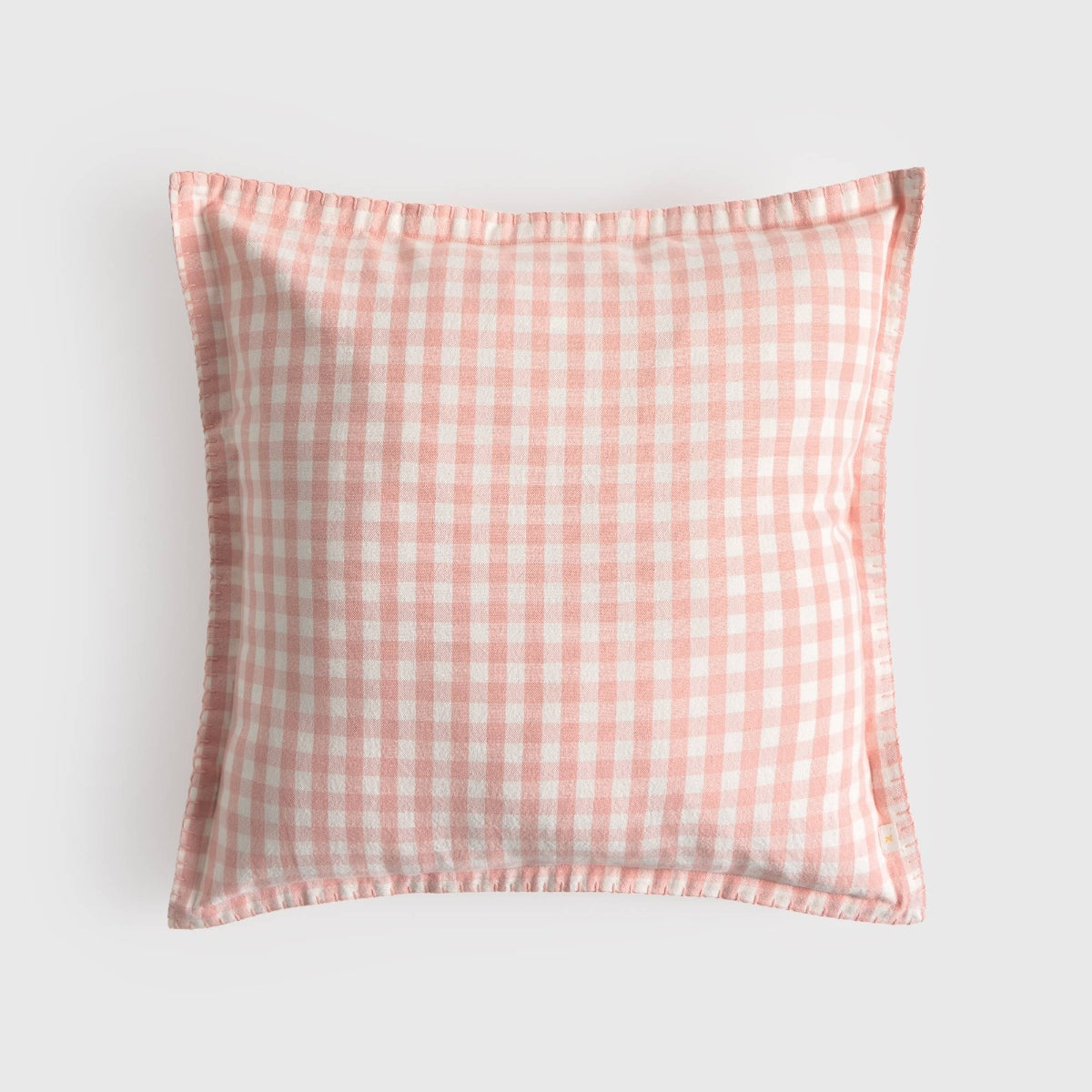 Cotton gingham cushion cover Kimivu colour light pink – Textura Interiors