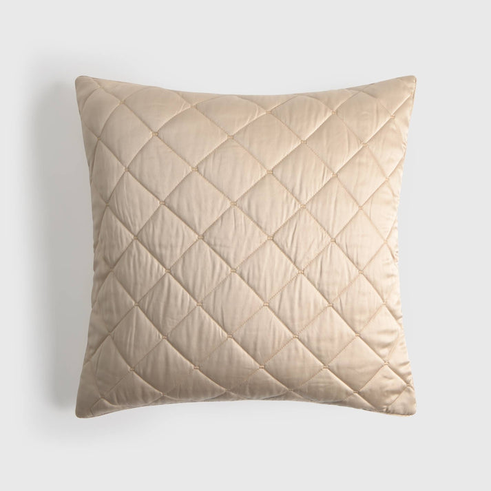 Funda cojín acolchada pespuntes Latencol color marron beige – Textura ...